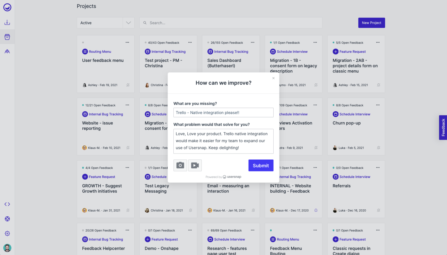 Product feedback management for development in 2021 | Usersnap