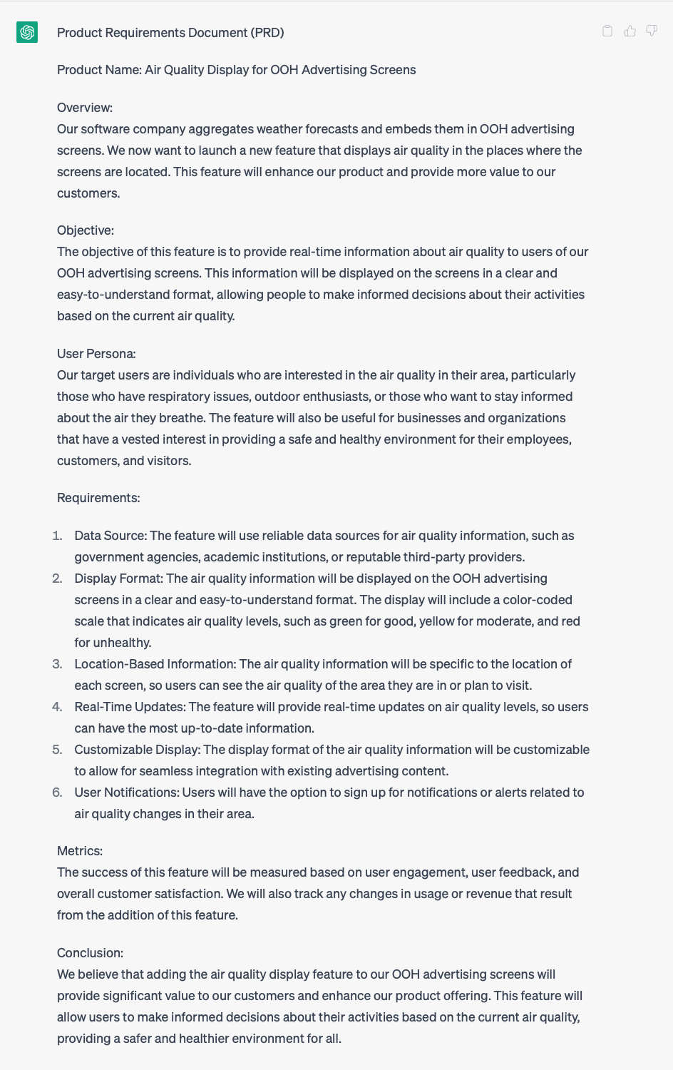 Using ChatGPT for Product Management is a Valuable Time-Saver