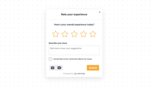 Collecting feedback using 1 to 5 rating scale surveys